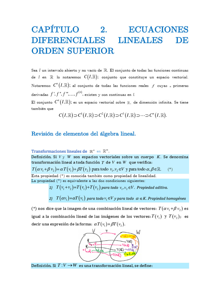 Ecuaciones Diferenciales y Transformaciones Lineales | PDF | Valores propios y vectores propios ...