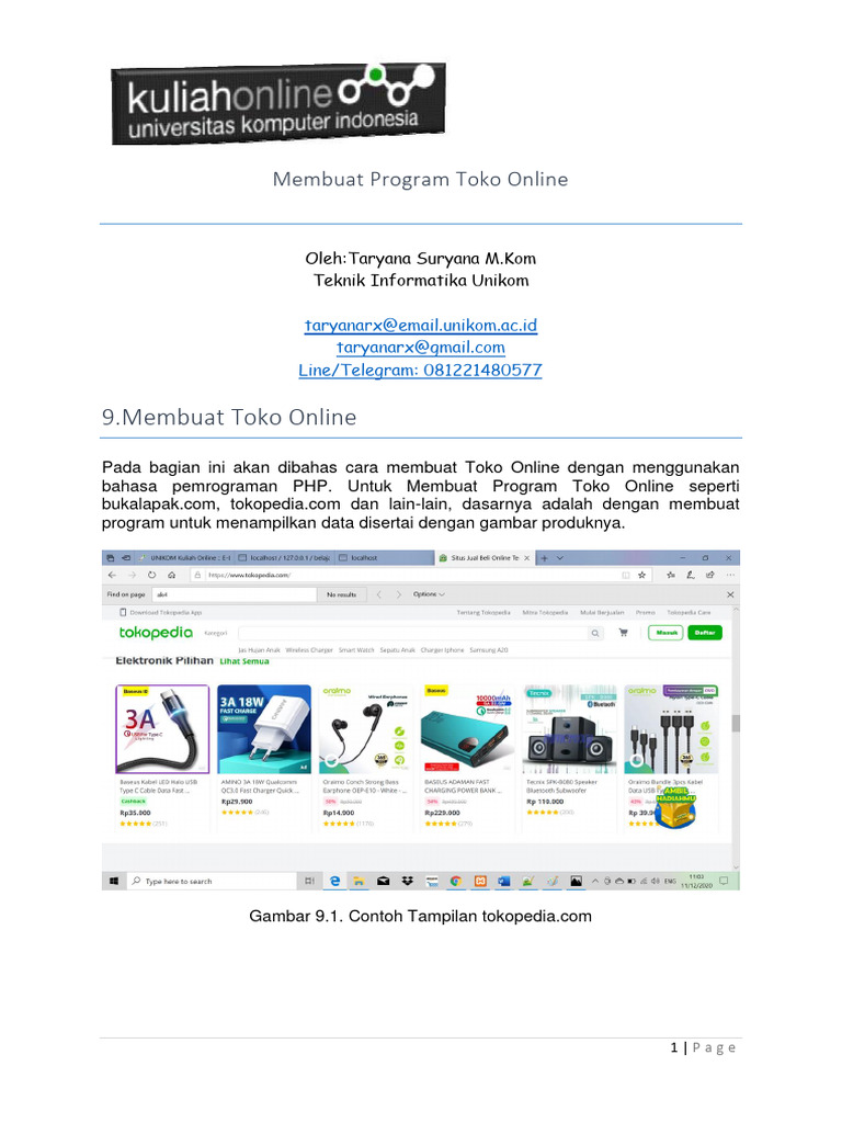 Bab 9 Membuat Program Toko Online Dengan PHP MySQL | PDF