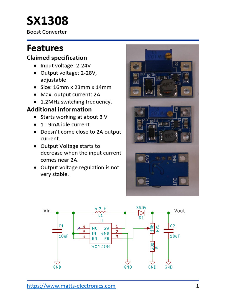 SX1308 | PDF | Electronic Engineering | Power Electronics