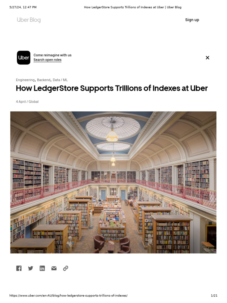 How LedgerStore Supports Trillions of Indexes at Uber | Download Free ...