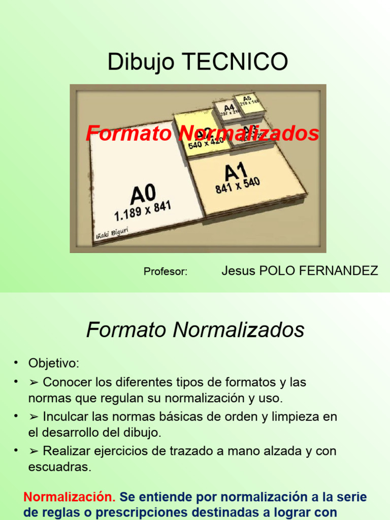 Dibujo-Tecnico FORMATO Normalizados | PDF | Dibujo técnico
