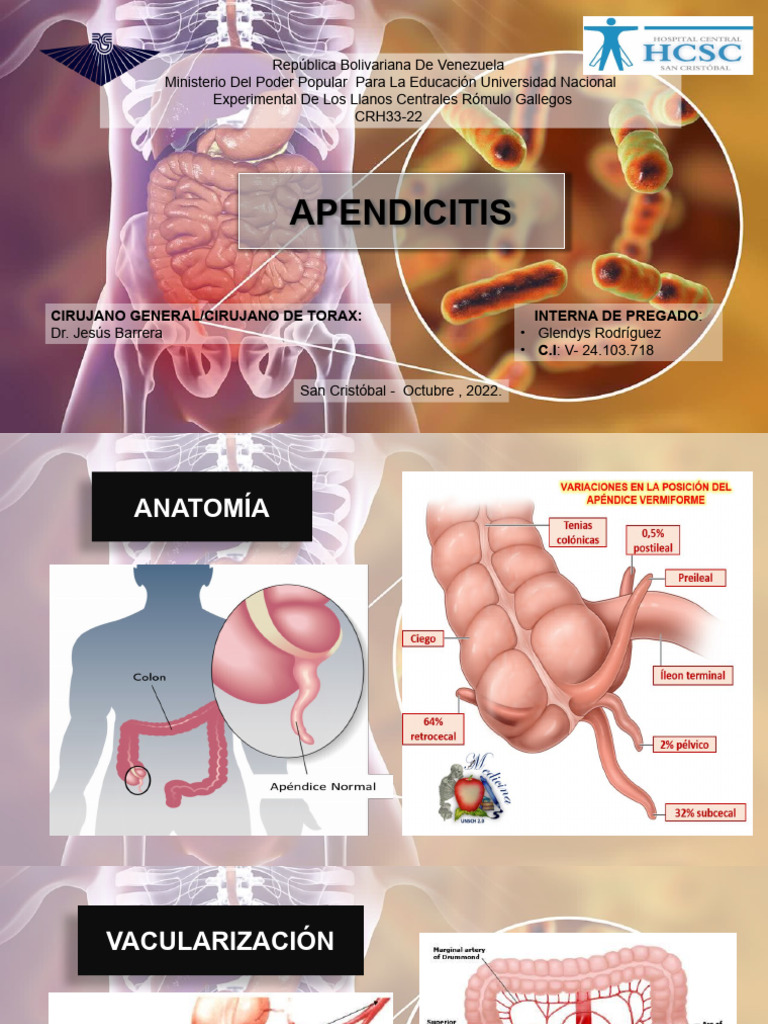 Apendicitis Glendys | PDF | Enfermedades y trastornos | Medicina CLINICA