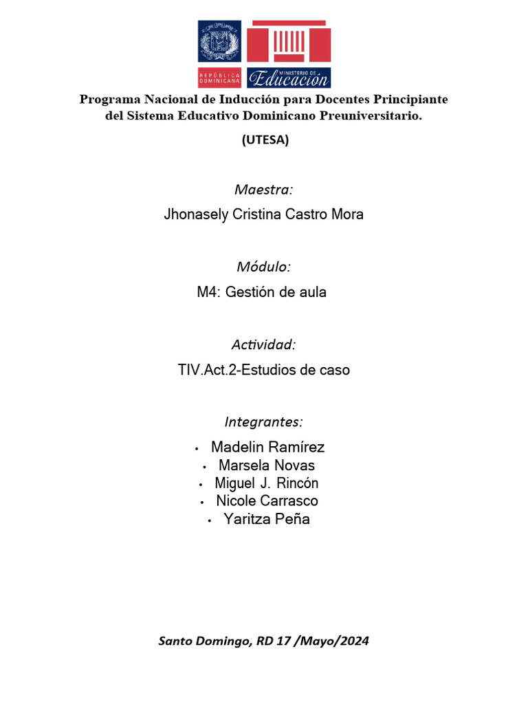TIV.Act.2-Estudios de caso_Grupal | PDF | Aprendizaje | Enseñando