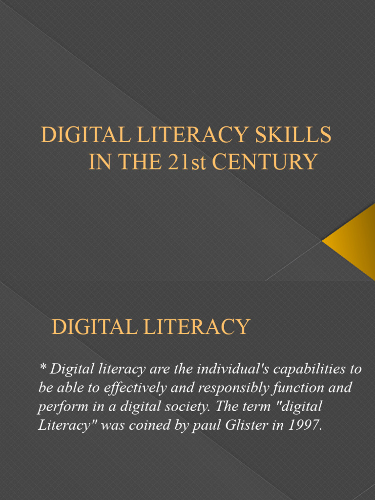 Digital Literacy Skills in The 21st Century | PDF | Literacy | Software