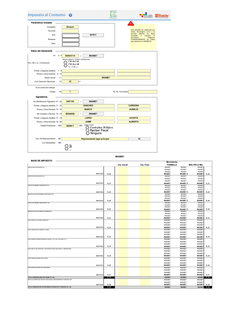 Formulario 310.xlsx DEL PRIMER EJERCICIO | PDF | Economias | Finanzas ...