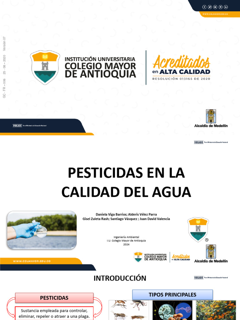 Presentación Pesticidas | Descargar gratis PDF | Insecticida | Herbicida