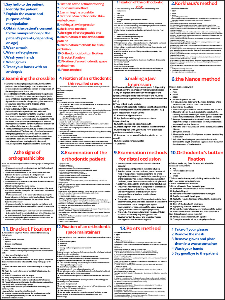 ORTHODONTIC OSKI, Dentistry 5th Course | PDF | Orthodontics | Tooth
