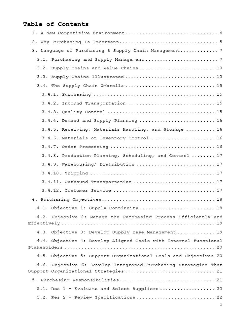 Lecturing Note 4 Chuong 1 | PDF | Supply Chain | Procurement