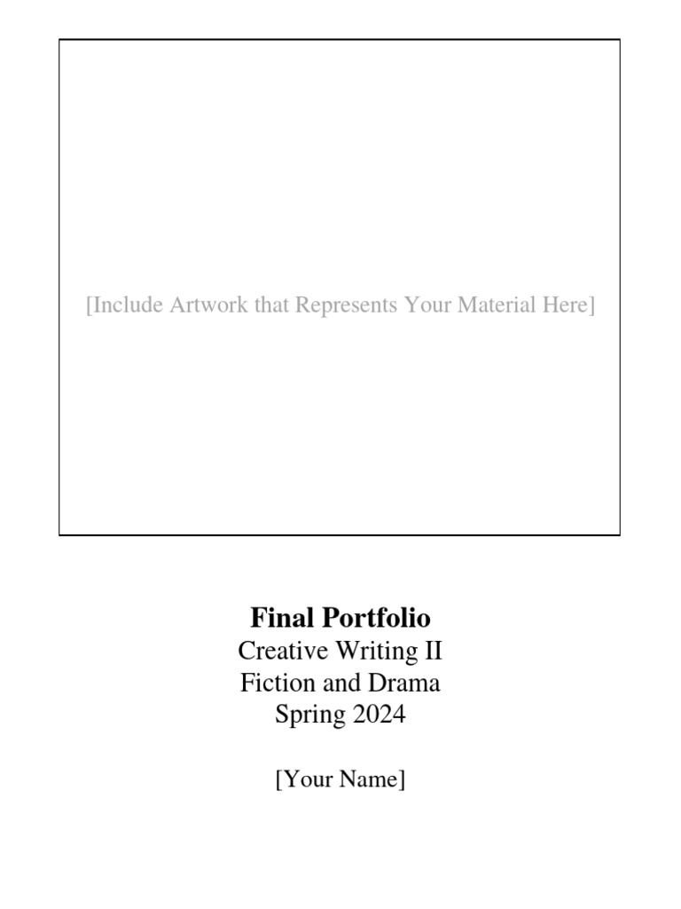 Final Portfolio Cover Page Template 2024 | PDF