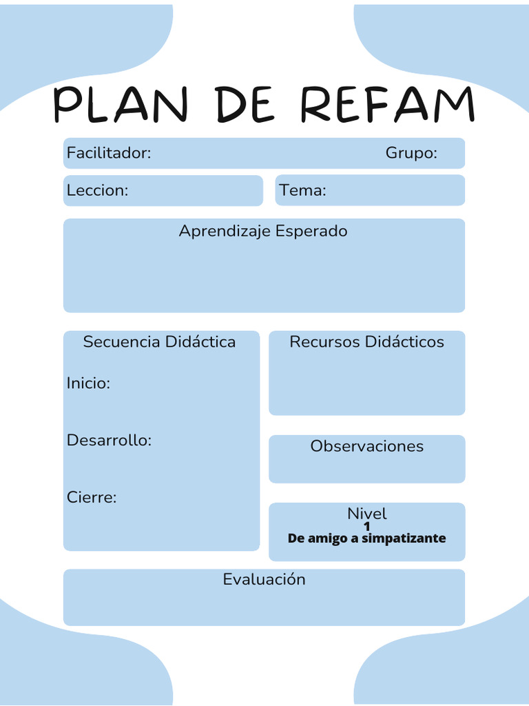 Plan de Clase REFAM | PDF