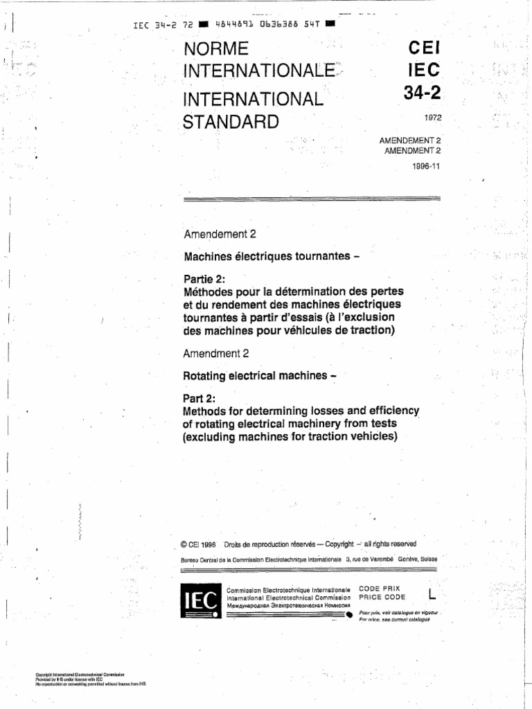 Iec 60034-2 1996 | PDF