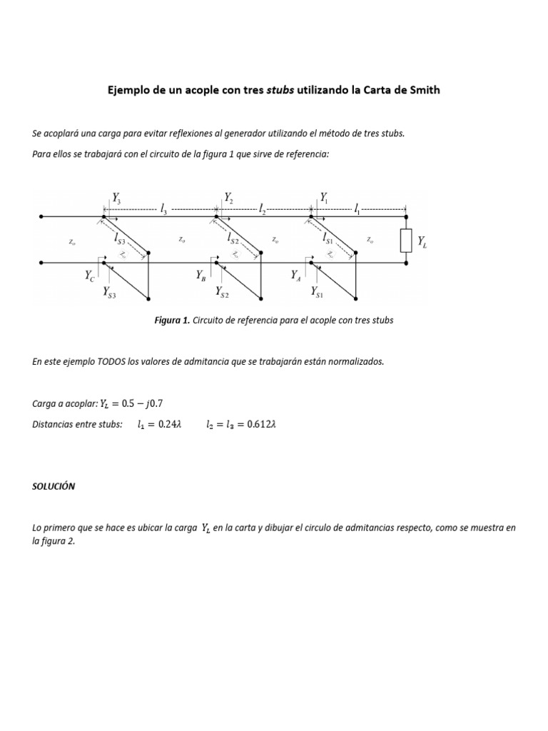 Ejemplo de Un Acople Con Tres Stubs Utilizando La Carta de Smith | PDF | Métodos y materiales de ...