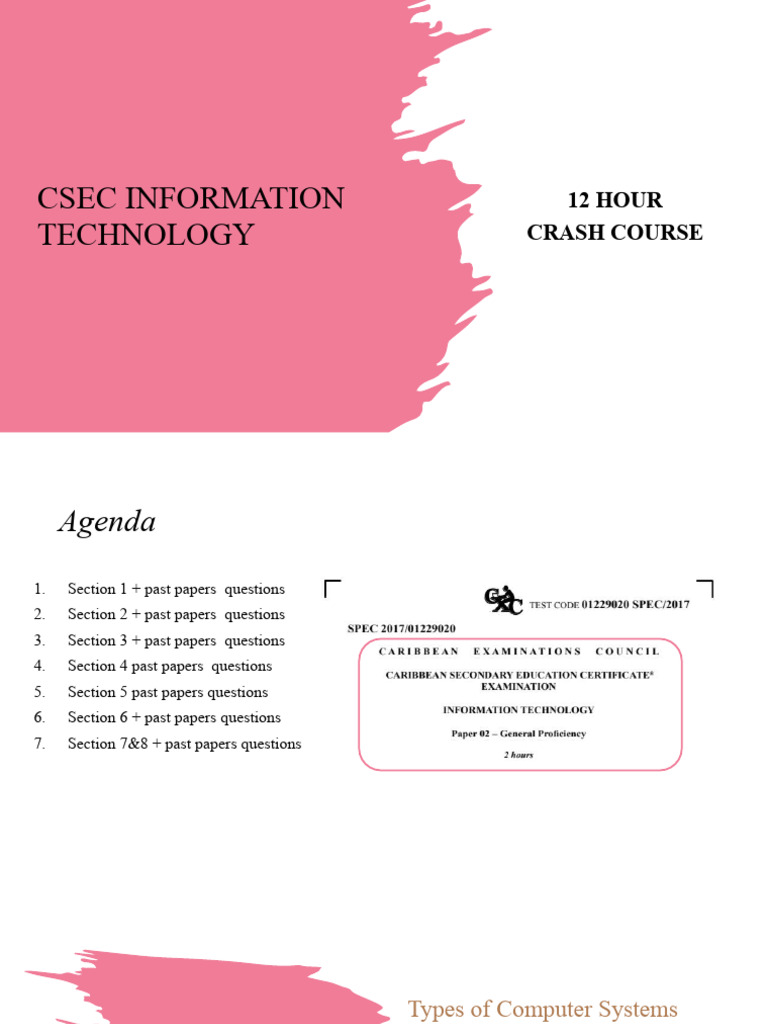 Csec Information Technology 12 Hour CC May 2024 | PDF | World Wide Web ...