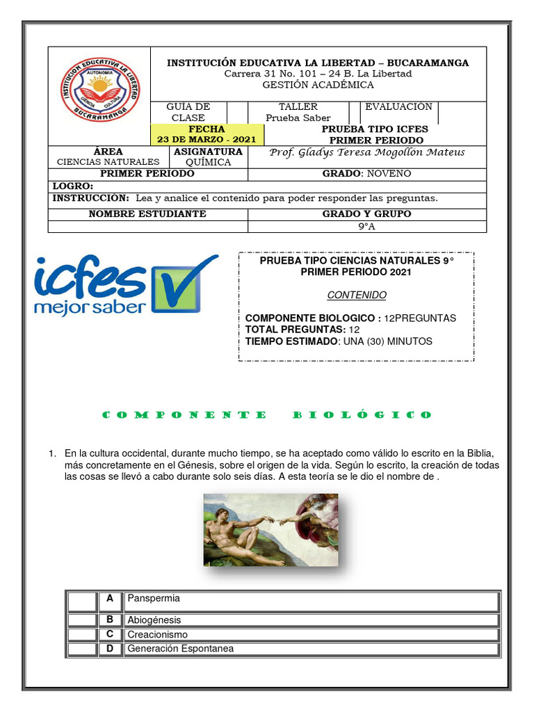 ICFES | PDF | Tierra | Atmósfera