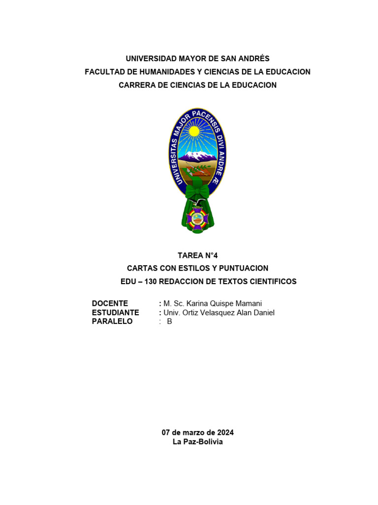 Modelos de Cartas: Estilos y Puntuación | PDF