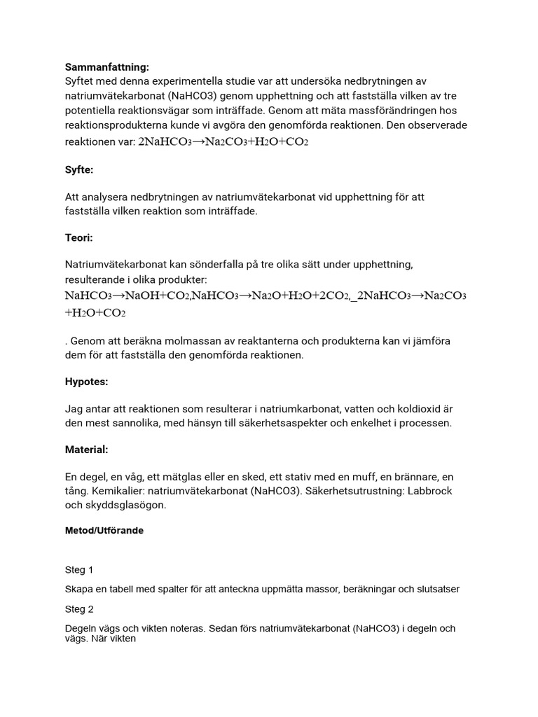 Natriumvätekarbonat Pdf