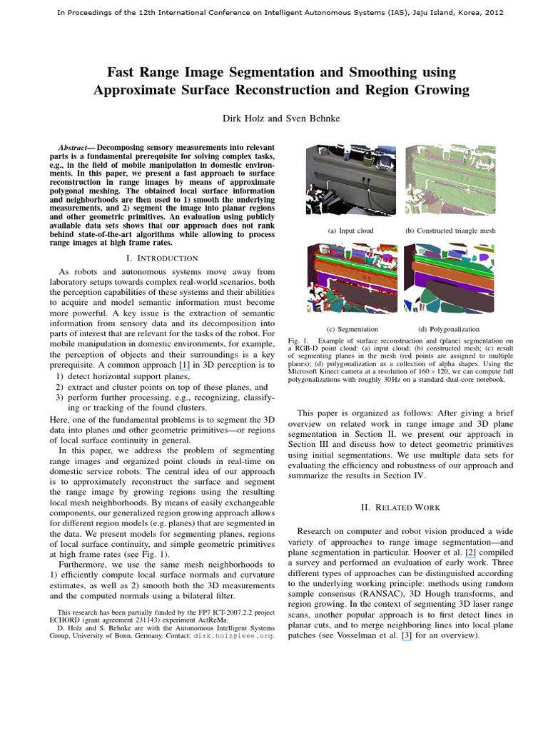 Fast_Range_Image_Segmentation_and_Smooth | Download Free PDF | Image Segmentation | Curvature