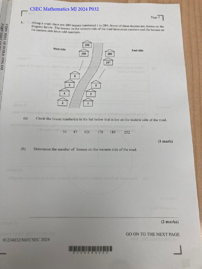 2024 May June 2024 Csec Mathematics p03 | PDF