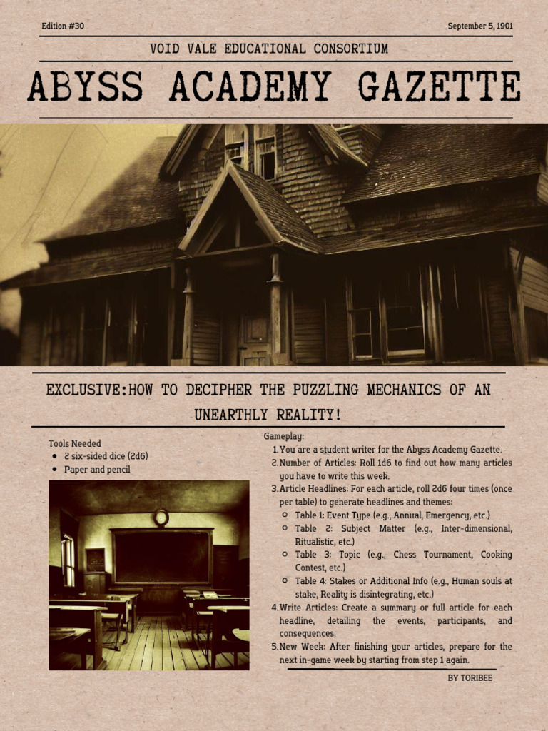 Abyss Academy Gazette | PDF | Social Science | Religion & Spirituality