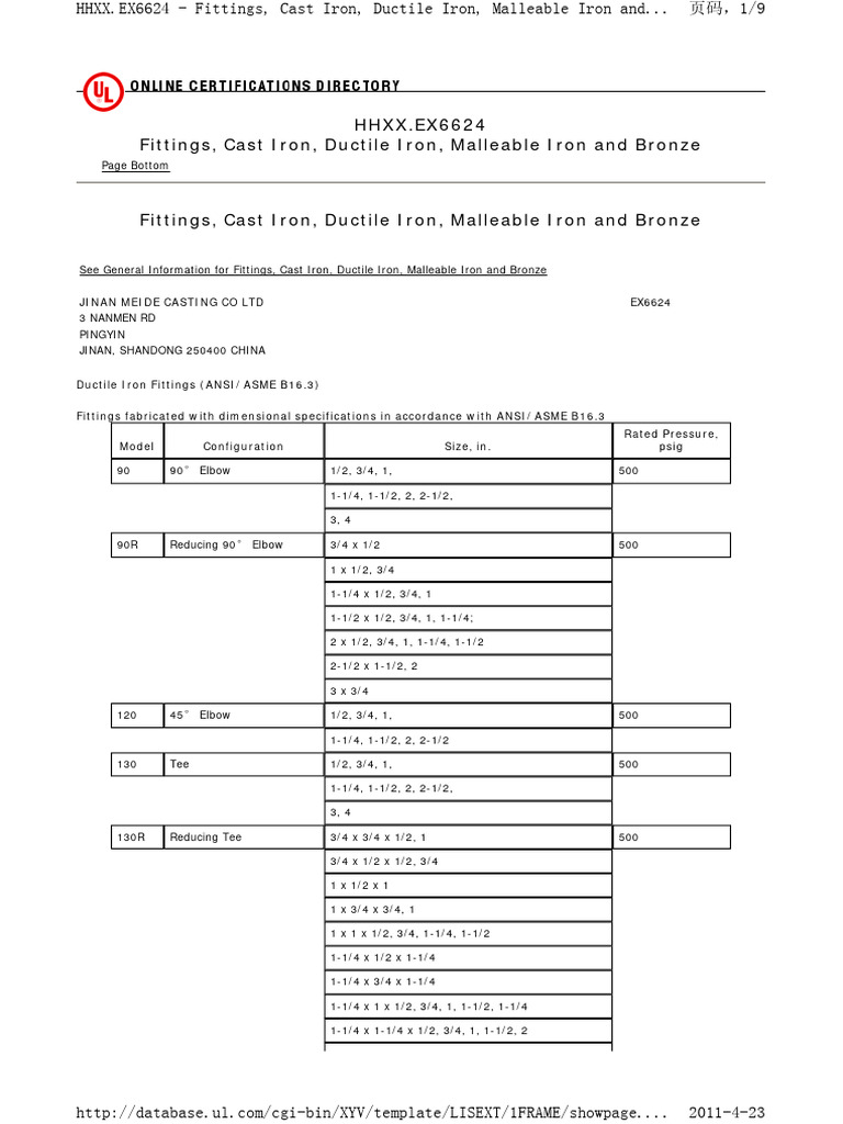 Accesorio Marca MECH-UL Approval | PDF | Ductility | Steel Accesorio Marca MECH-UL Approval | PDF | Ductility | Steel