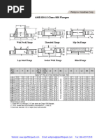 Asme b16.5 Class 300 Flanges Bolting Pattern and Dimensions Chart ...