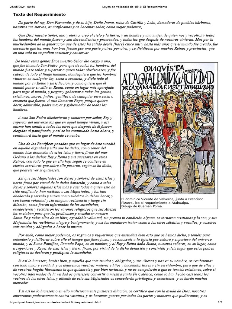 El Requerimiento 1513 | Descargar gratis PDF | Papa | Iglesia Católica