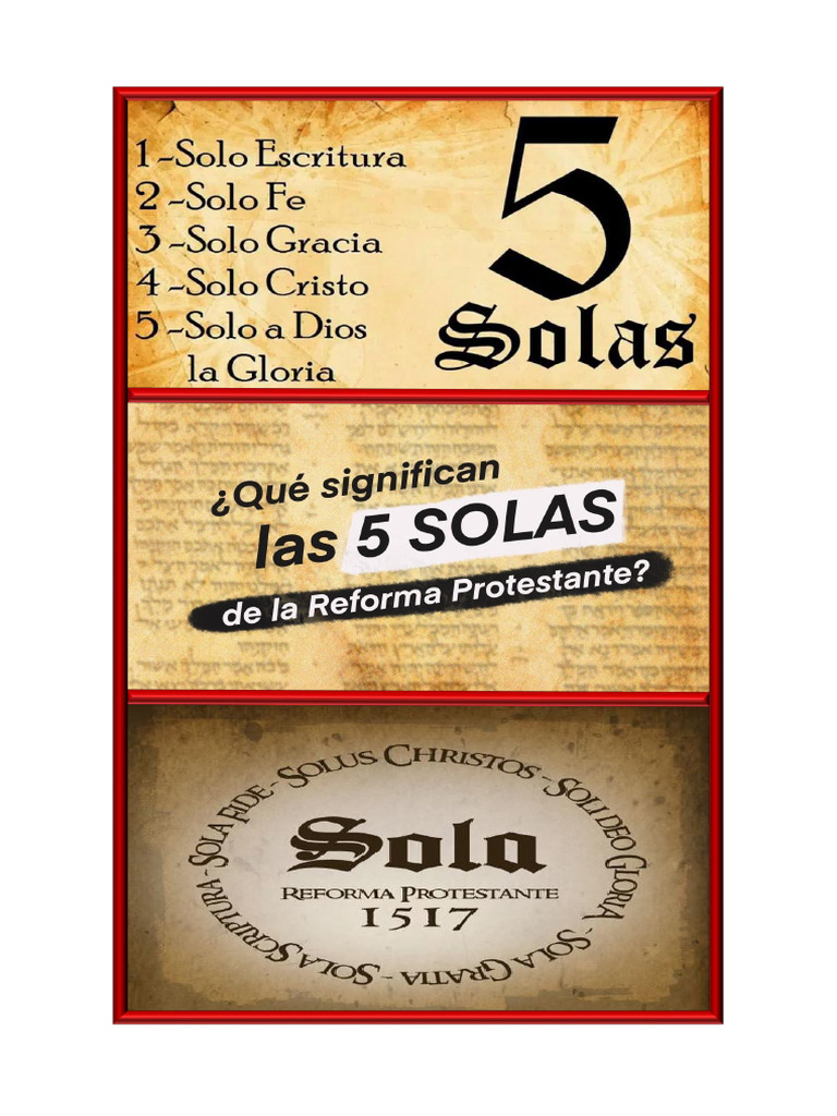 03-Las 5 Solas-Guion | PDF | Sola Fide | Biblia