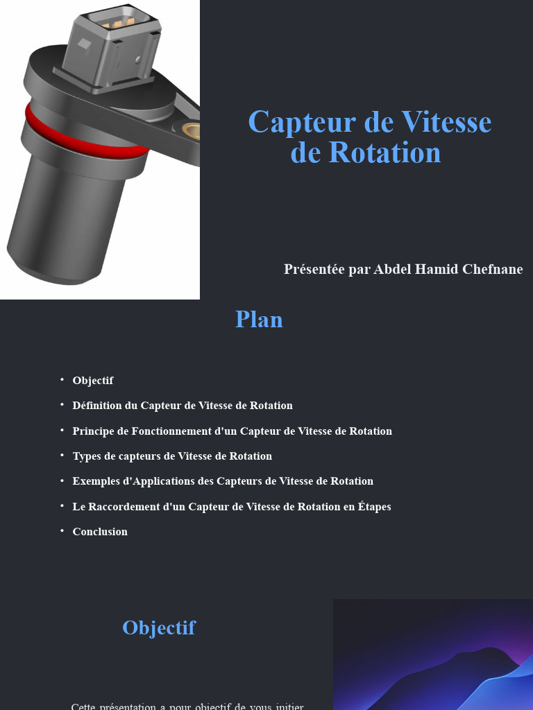 Decouvrez Le Capteur de Vitesse de Rotation | PDF | Capteur | Rotation