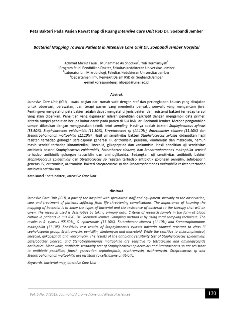 Peta Kuman Di Rs Icu | PDF