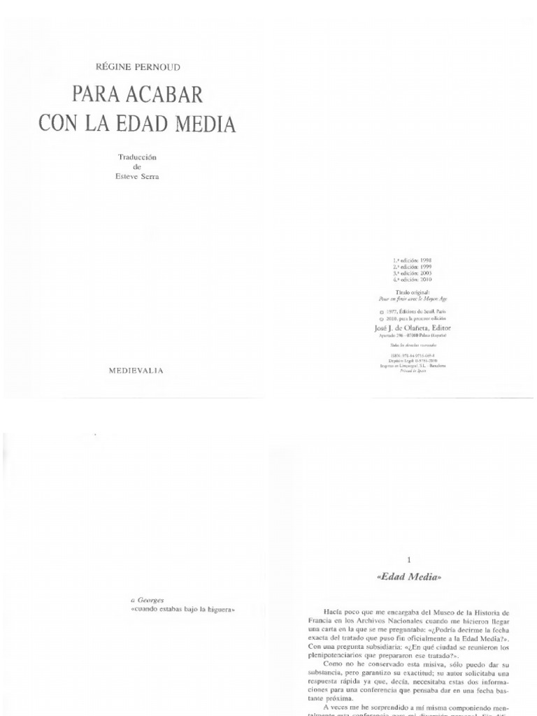 Para Acabar Con La Edad Media - Regine Pernoud | Descargar gratis PDF ...