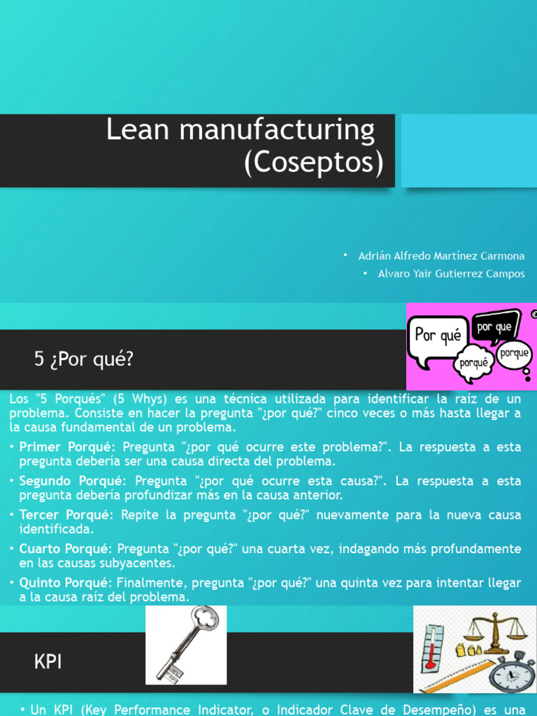Lean Manufacturing | Descargar gratis PDF | Indicador de rendimiento | Lean Manufacturing