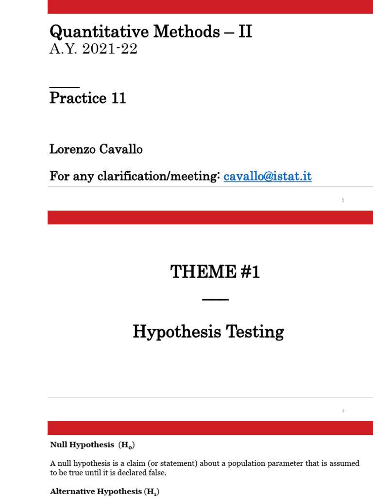 Practice 11 Hyphotesis Testing 2023 09 20 19 05 37 | PDF | Type I And ...