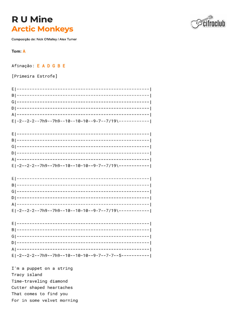 R U Mine Arctic Monkeys | PDF
