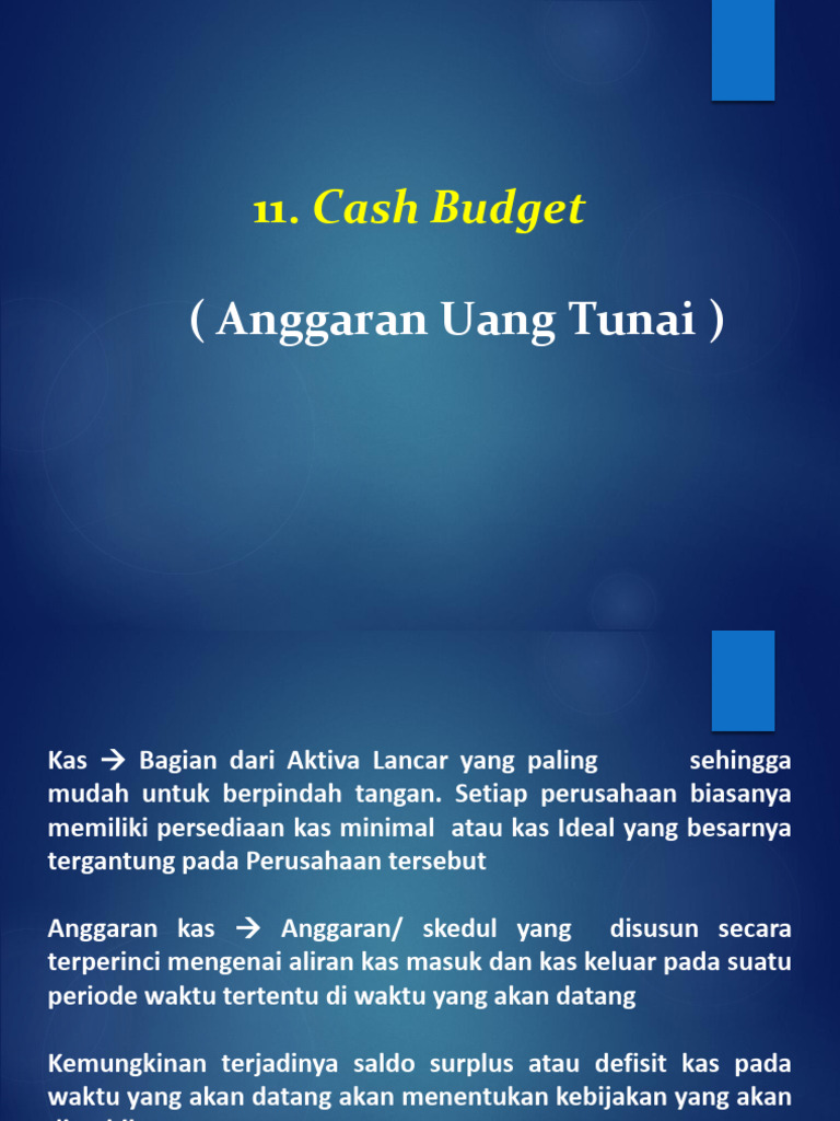 Cash Budget Gclass 2021 | PDF | Pengelolaan Keuangan & Uang