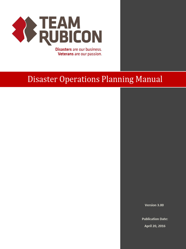 Disaster Operations Planning Manual | PDF | Incident Command System ...