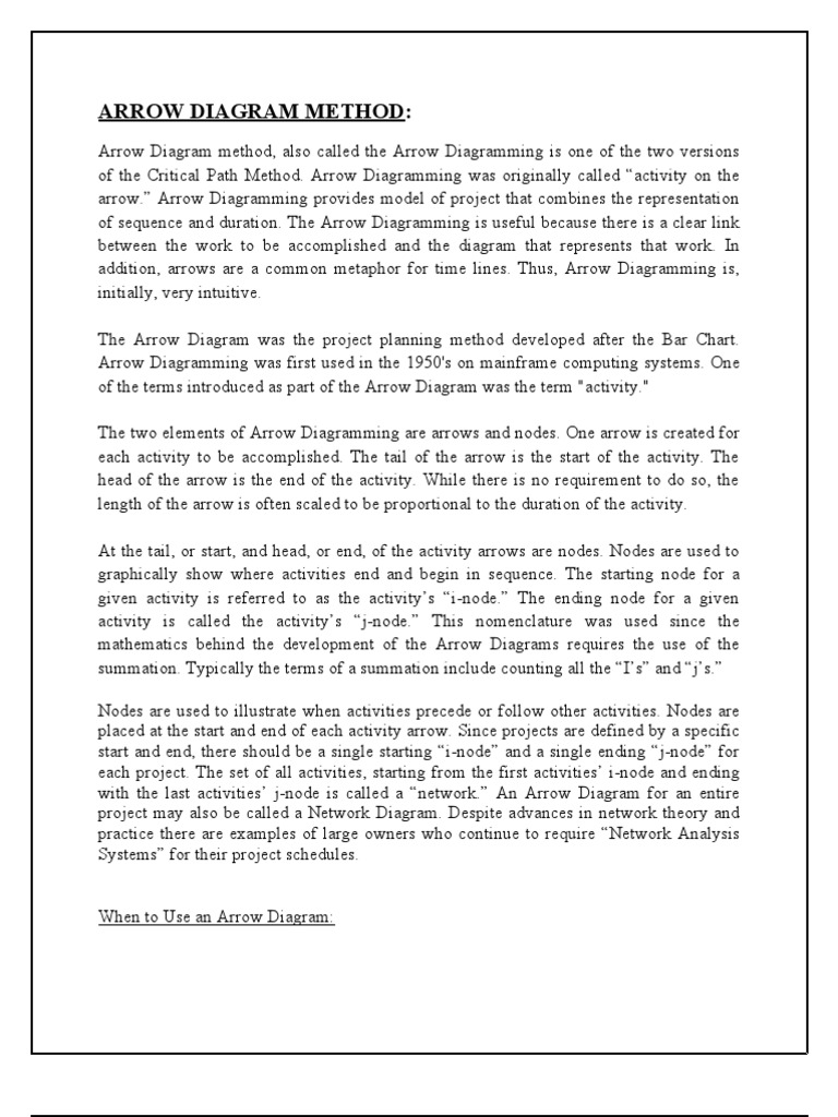 Arrow Diagram Method | PDF | Systems Science | Areas Of Computer Science