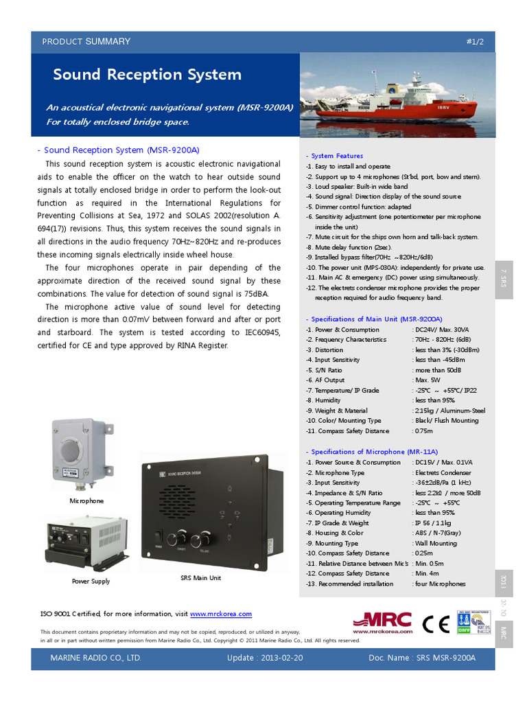 Sound reception system part 1 | PDF | Microphone | Sound