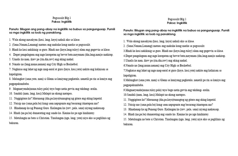 Ingklitik 2 PDF Free | PDF