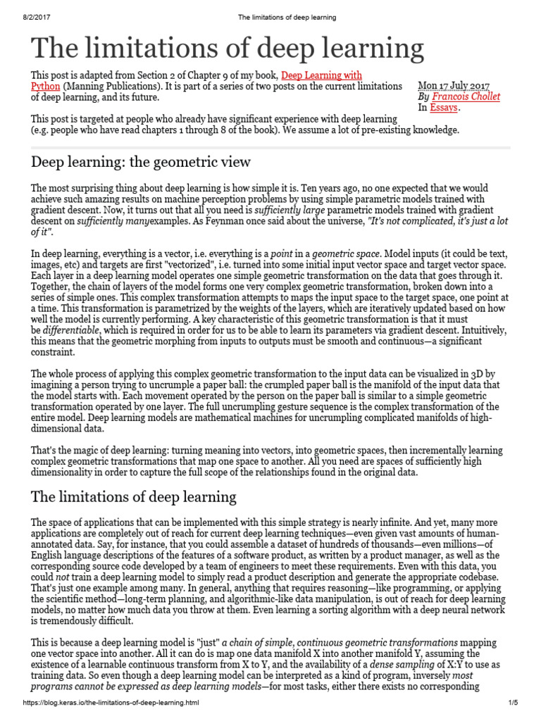The-limitations-of-deep-learning_part1 | PDF | Deep Learning | Machine ...