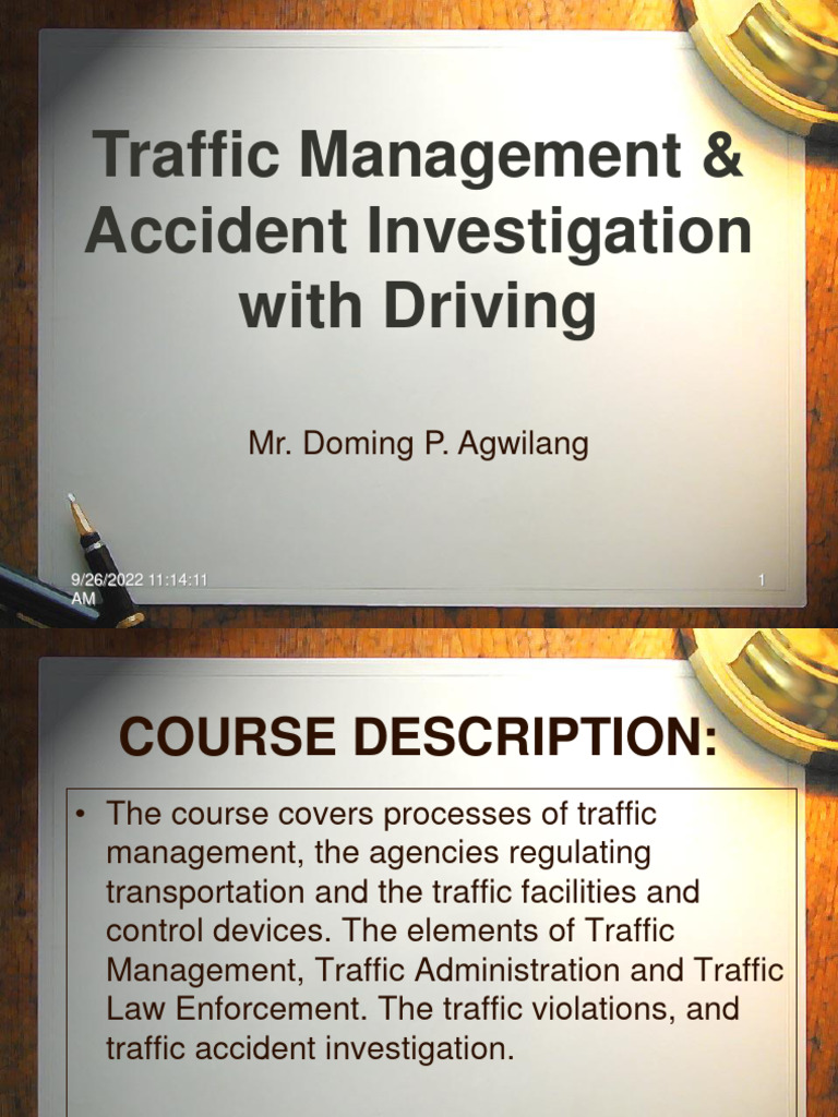Traffic Management Investigation | Download Free PDF | Traffic | Traffic Collision