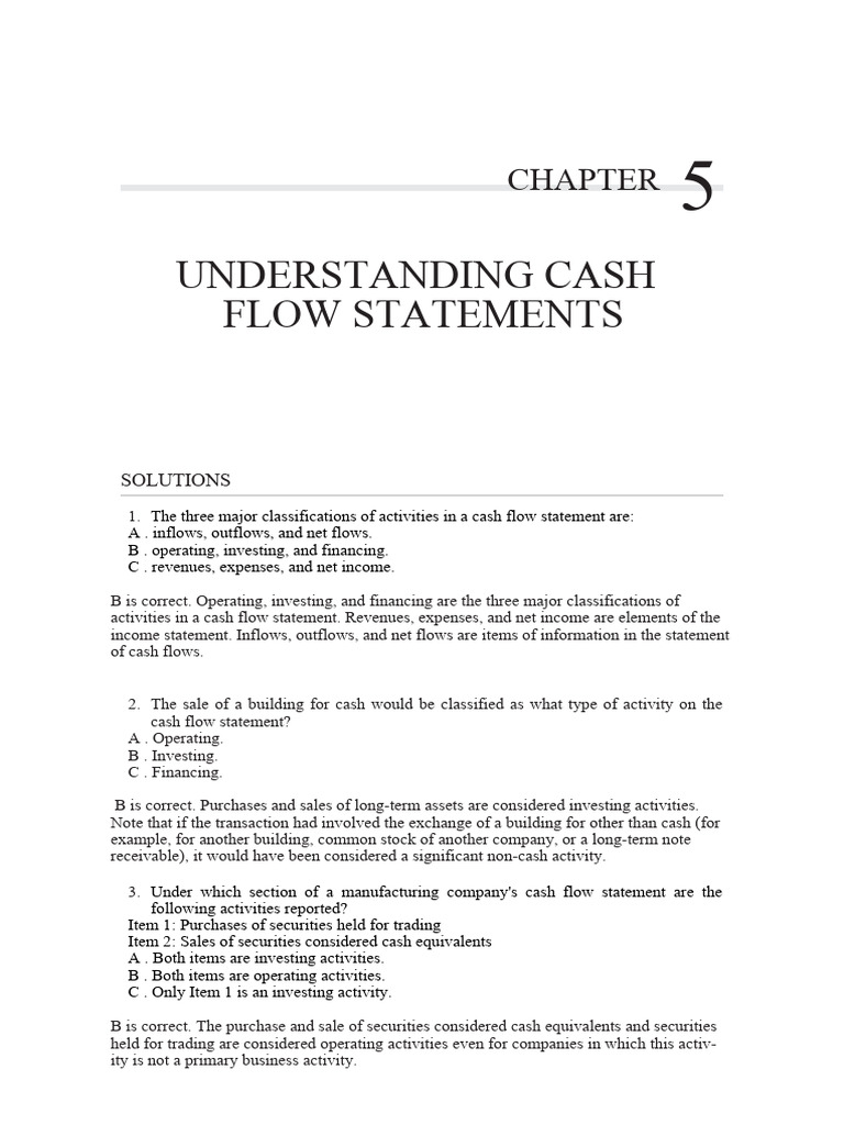 ch05 Prob Sol | PDF | Cash Flow Statement | Revenue