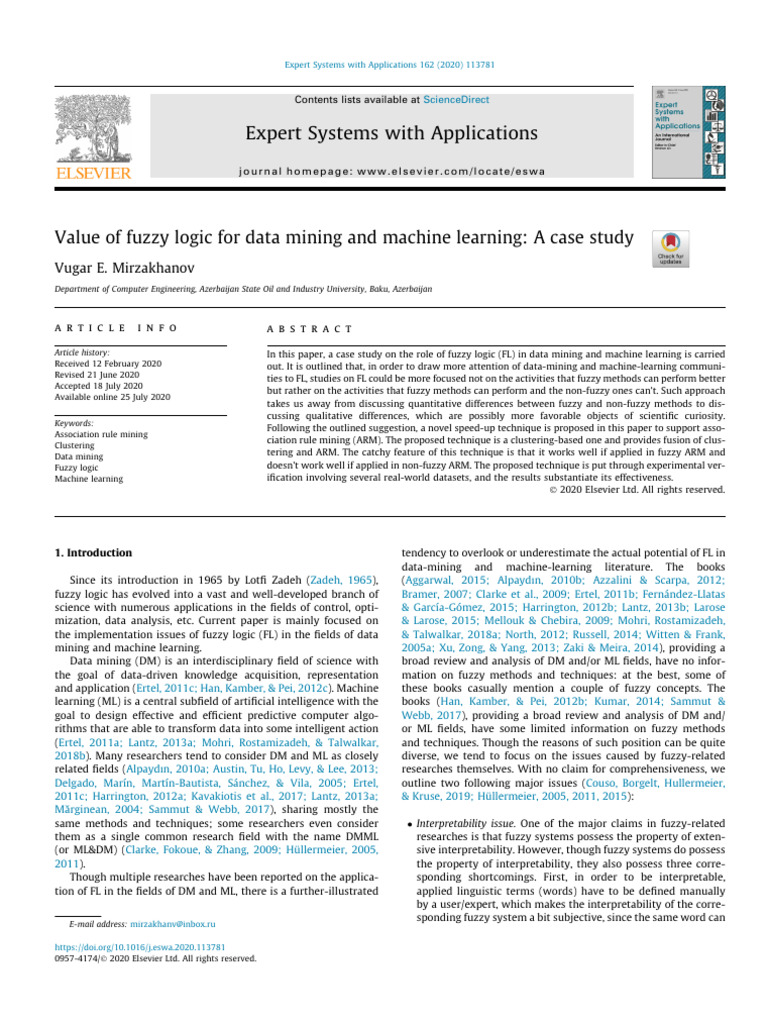 Value of Fuzzy Logic For Data Mining and Machine Learning - A Case ... Value of Fuzzy Logic For Data Mining and Machine Learning - A Case ...
