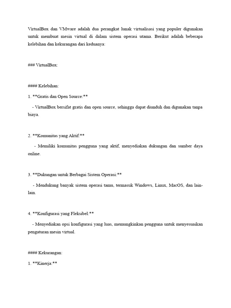 VirtualBox Dan VMware Adalah Dua Perangkat Lunak Virtualisasi Yang ...