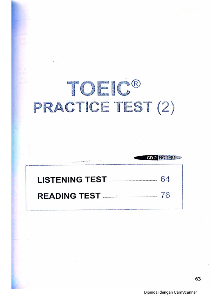Toeic Listening Otoban Part 2 | PDF