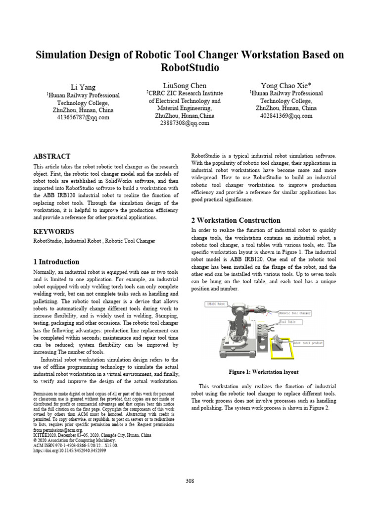 (New) Simulation Design of Robotic Tool Changer Workstation Based On ...