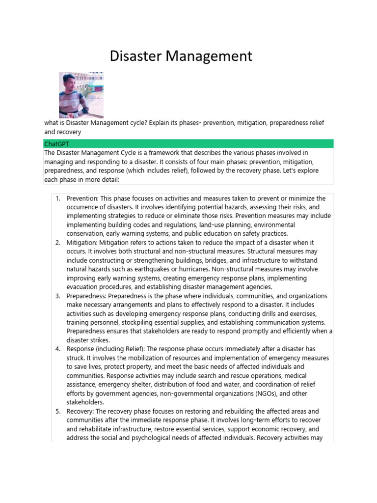 Disaster Management CT | PDF | Disaster Risk Reduction | Natural Disasters