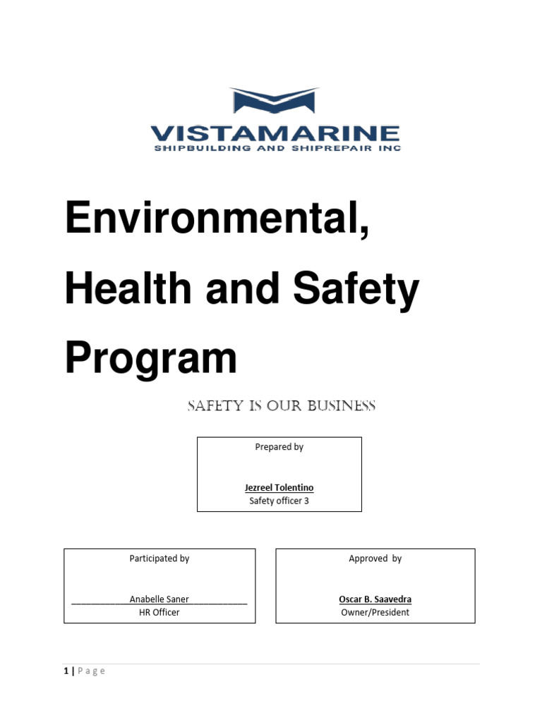 VTMC OSH Program Final | PDF | Occupational Safety And Health | Safety
