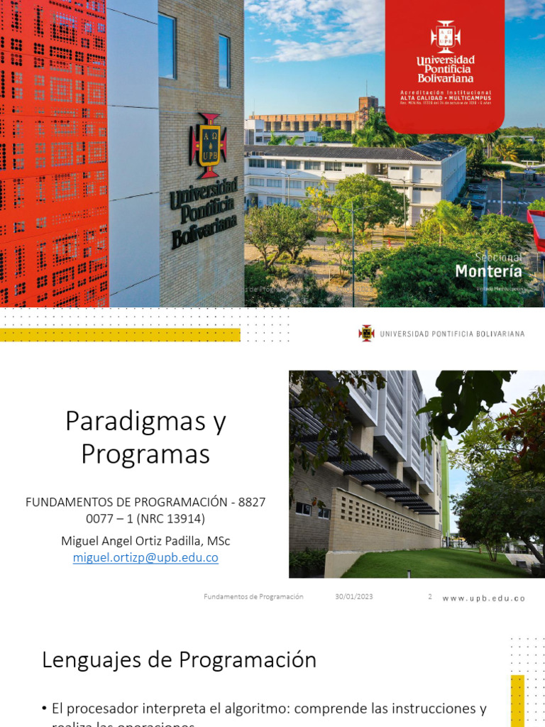 1 4 Programas Paradigmas | PDF | Lenguaje de programación | Programación de computadoras