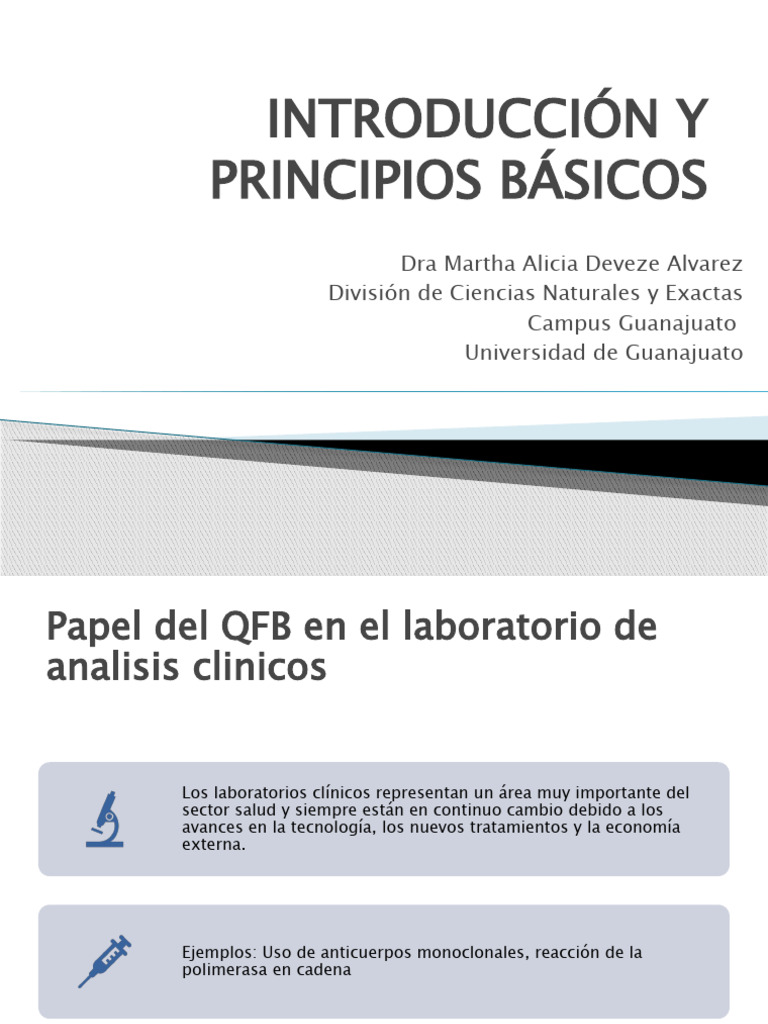 2 Introduccion y Principios Basicos | PDF | Laboratorios | Sangre