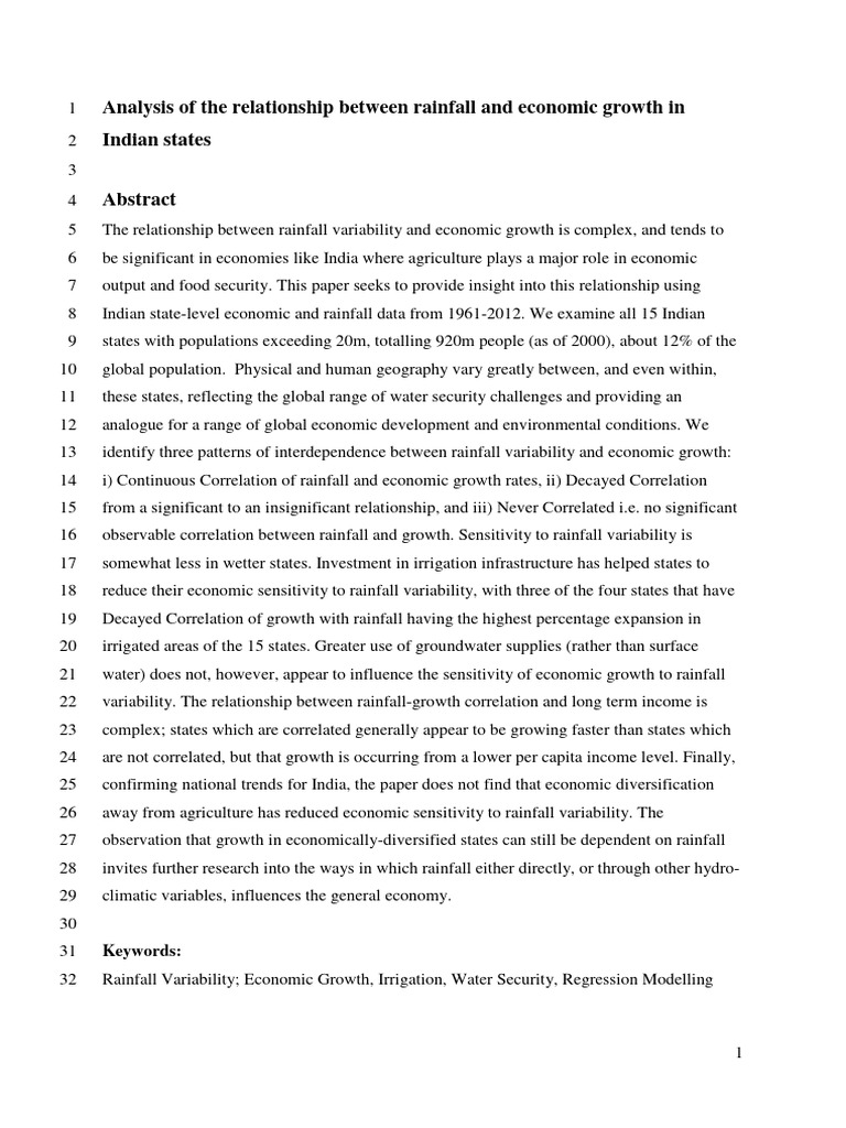 Manuscript+Revised+FINAL | PDF | Economic Growth | Water Security